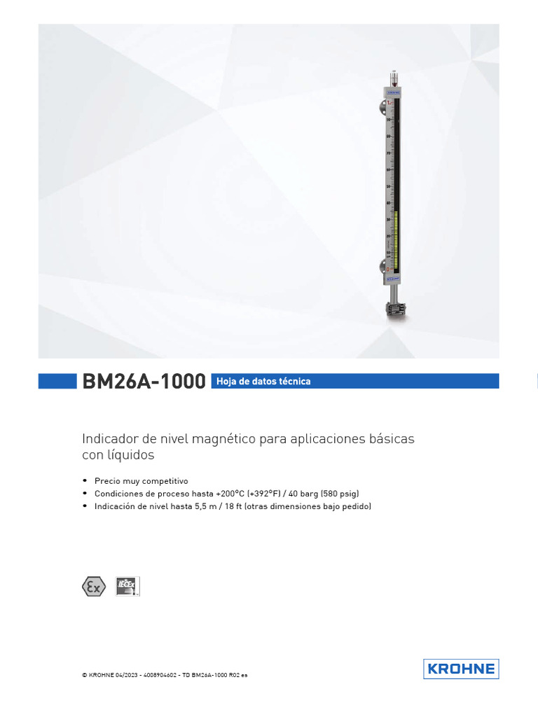 FT Bm26a-1000 | PDF | Acero | Pantalla de cristal líquido