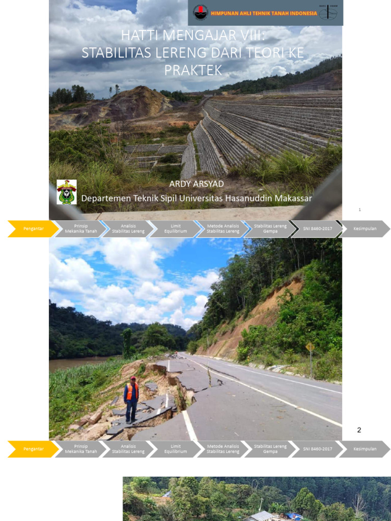 Slope Stability Dari Teori Ke Praktek - Ardy Arsyad-Compressed | PDF