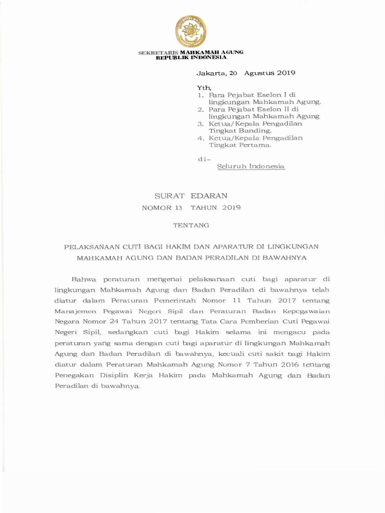 Aturan Cuti Sekma | PDF