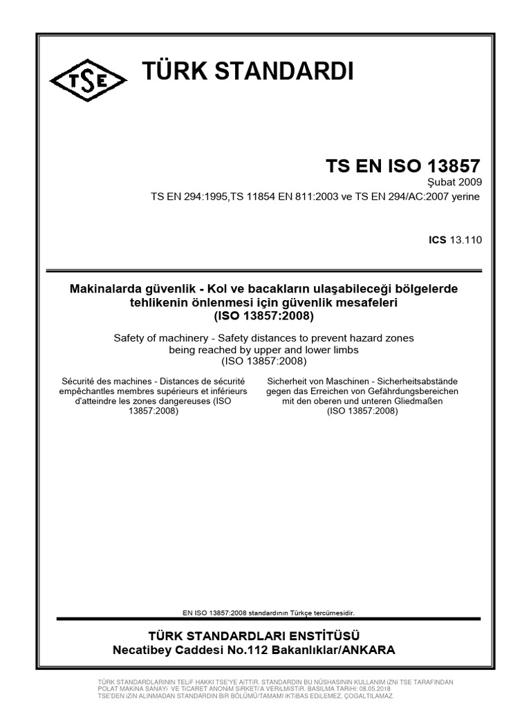 TS en Iso 13857 | PDF