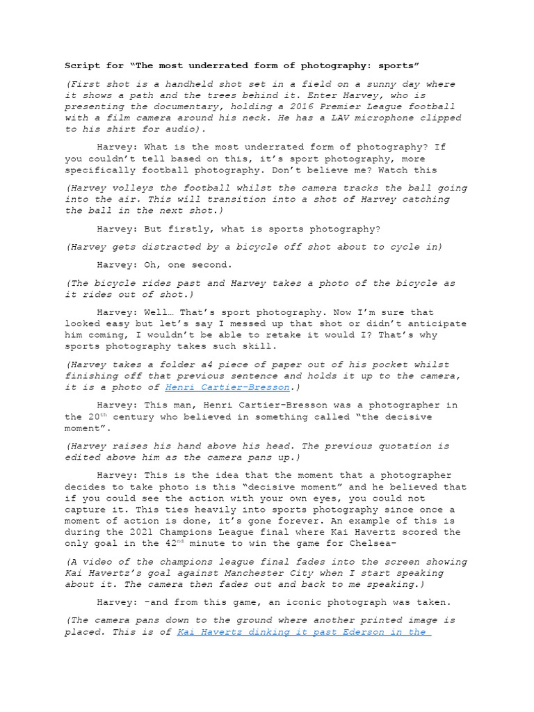 Script 3 | PDF | Camera | Shutter Speed