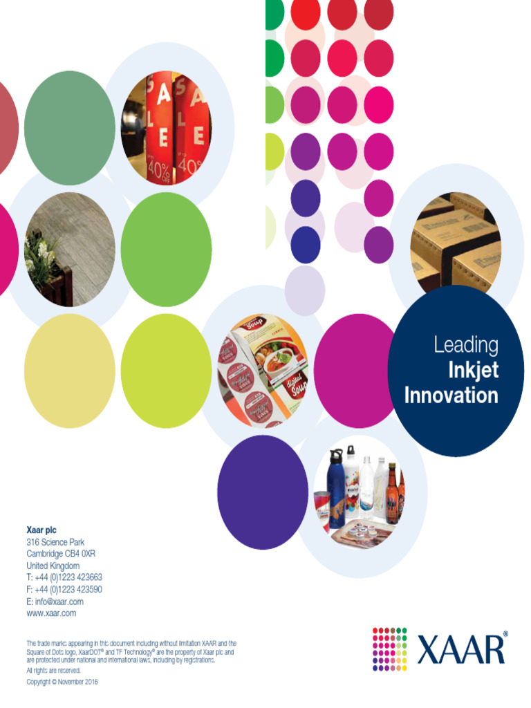 Xaar Guide Applications Products Technology | PDF | Printer (Computing) | 3 D Printing