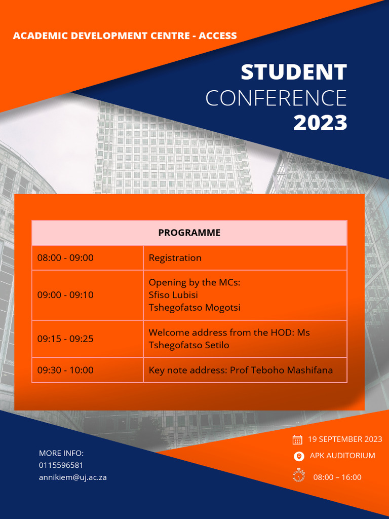 Student Conference 2023 Program | PDF | Academic Degree | Educational Stages