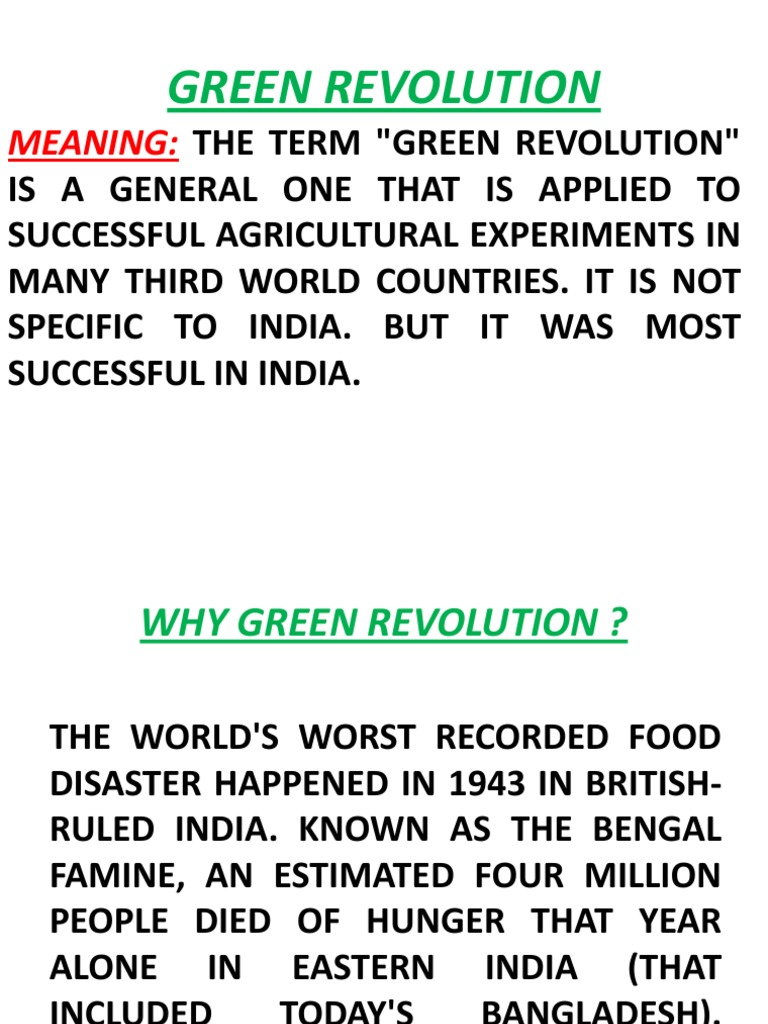 Green Revolution | PDF | Green Revolution | Cereals