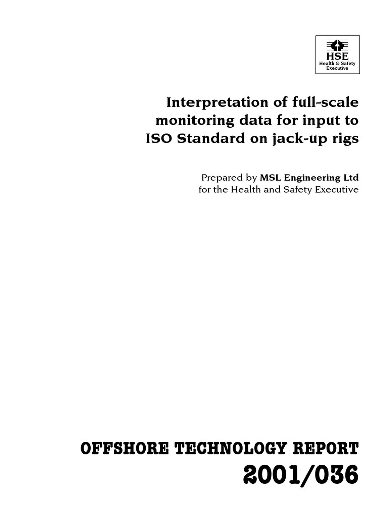 ISO Standards For Jack Up Rigs | PDF | Data Analysis | Weight