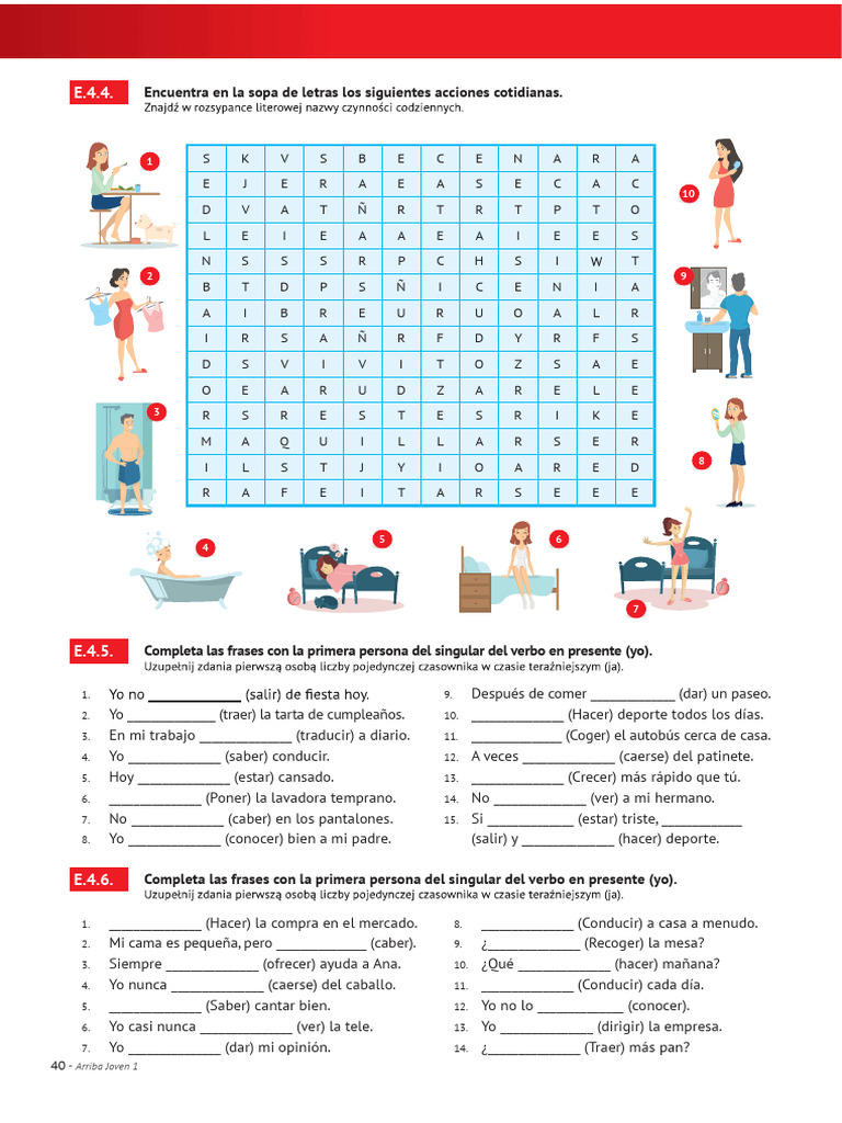 Tema 6E. Ejercicios Verbos Irregulares en Presente | PDF