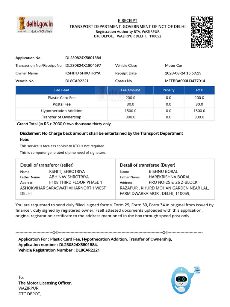 E Receipt-123544 | PDF | Land Transport | Transport