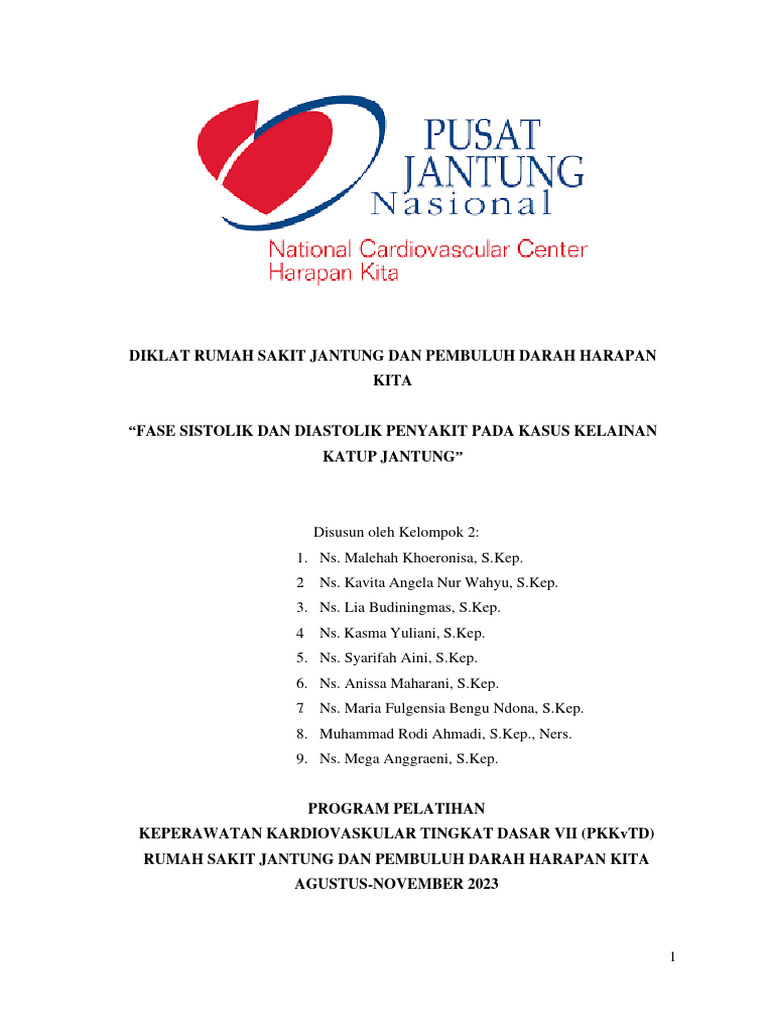 Fase Sistolik dan Diastolik Jantung | PDF