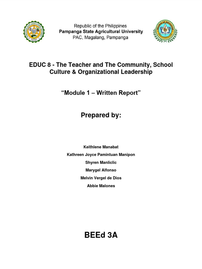 Group2 Written Report BEEd-3A | PDF | Education Reform | Sociology