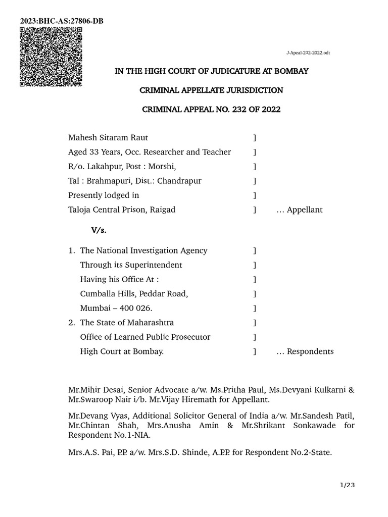 Mahesh Raut Bail Order | Download Free PDF | Bail | Common Law