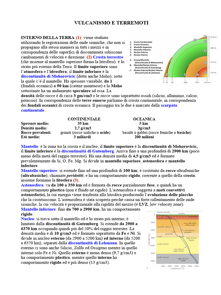 Terremoti e Vulcani | PDF