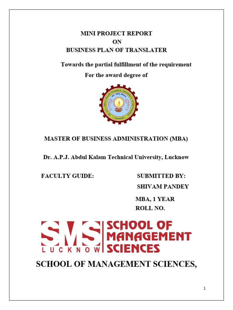Mini Project Report 1 Mba | Download Free PDF | Speech Synthesis | Translations