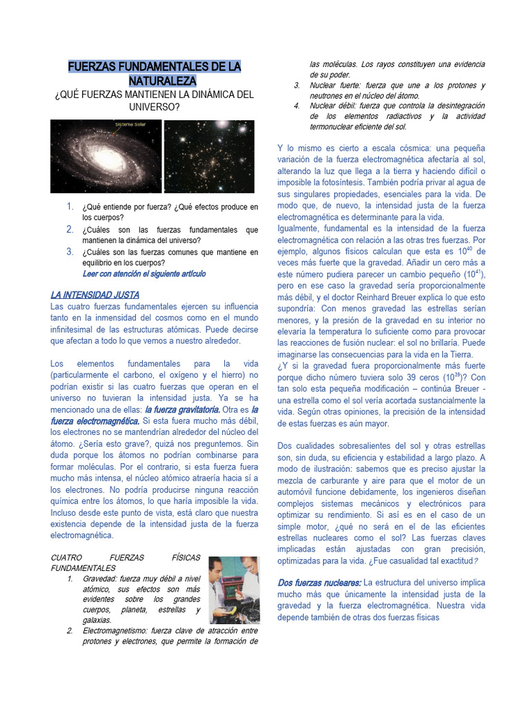 Fuerzas Fundamentales de La Naturaleza Introd Estatica | PDF | Fricción | Fuerza
