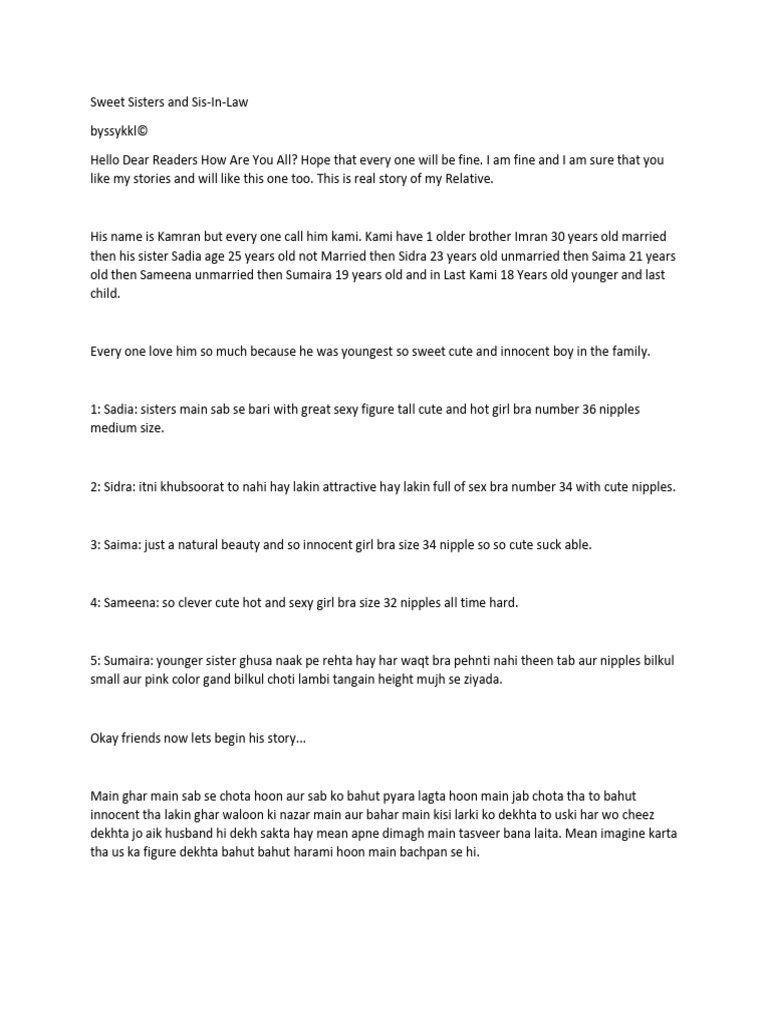 Sweet Sisters and Sis | PDF