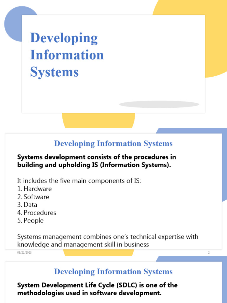 2.3 Developing Information Systems-1 | PDF | Software Development ...