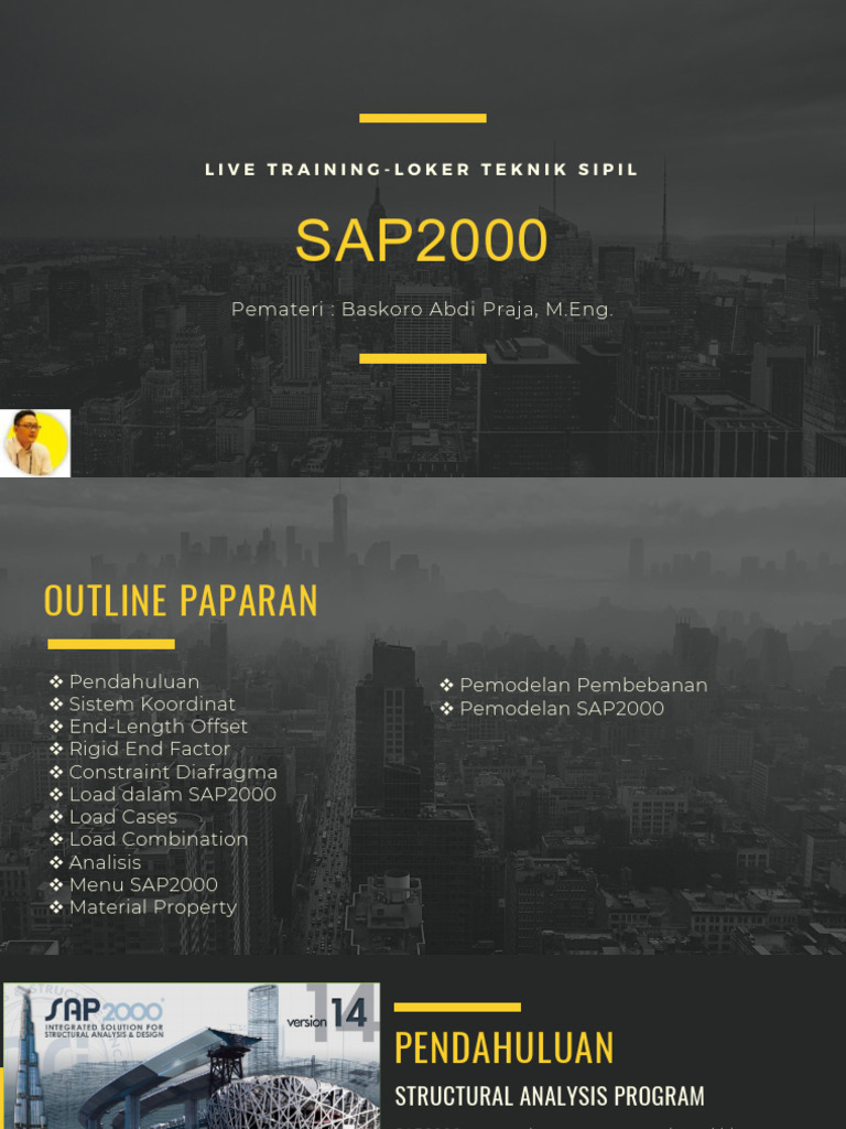 Pelatihan SAP2000 untuk Analisis Struktur | PDF