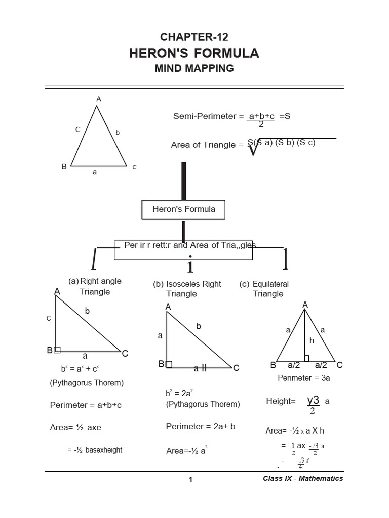 Herons Word Pdf Area Triangle