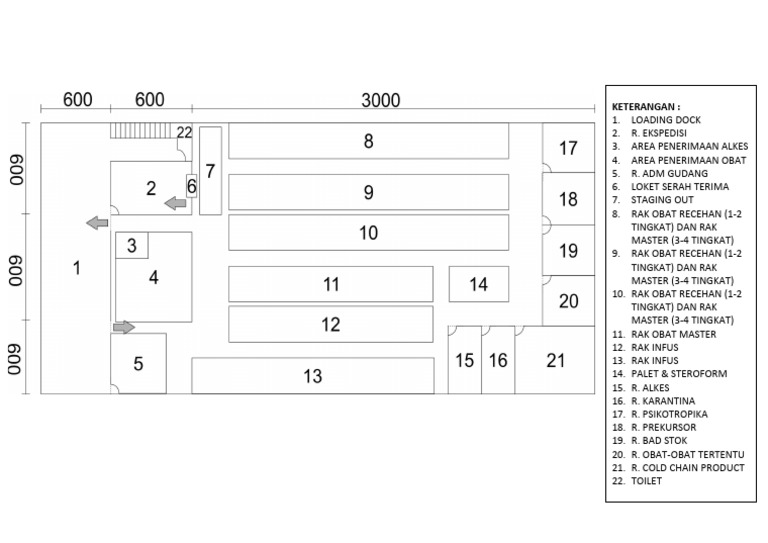 Denah Layout Gudang Obat dan Alkes | PDF