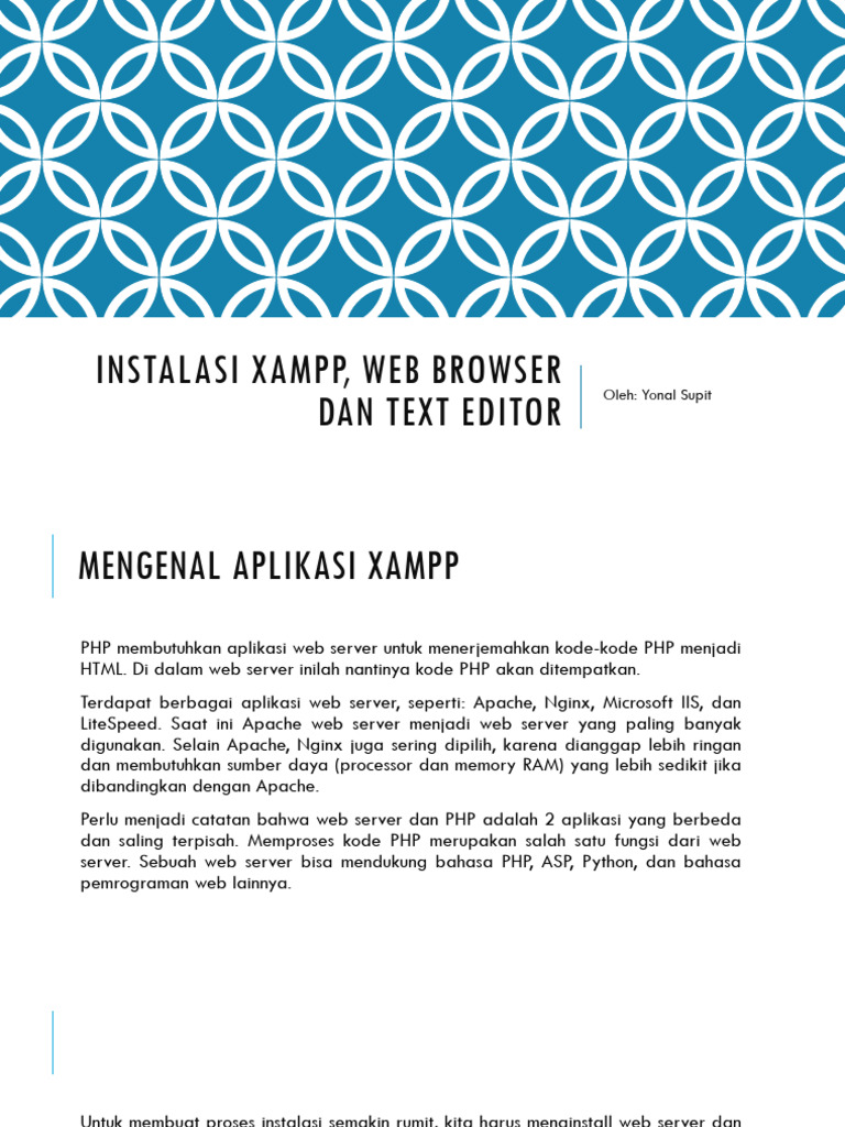 Mengenal Aplikasi XAMPP | PDF