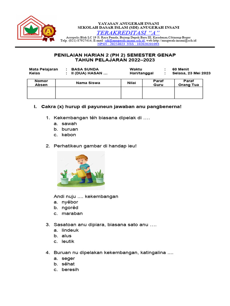 PH 2 Basun Kelas 2 | PDF