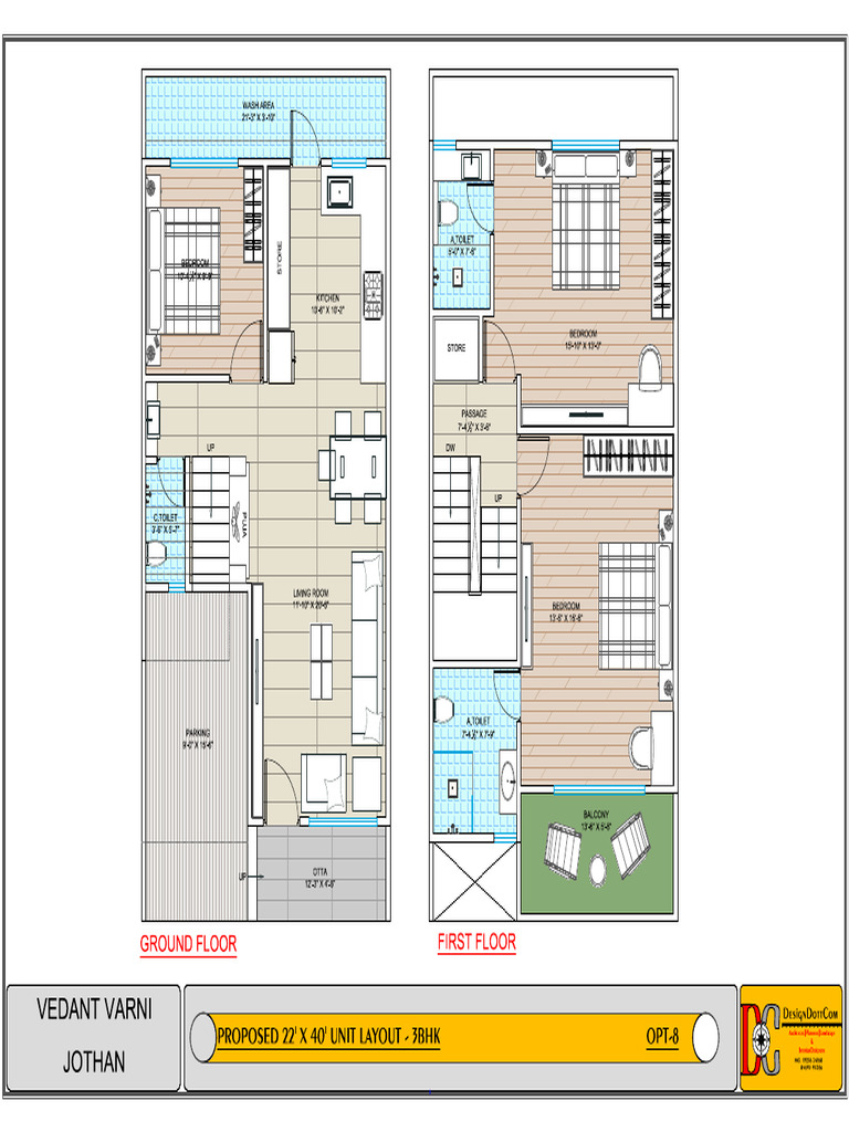 22' X 40' Unit Layout Opt-8 at Vedant Varni | PDF