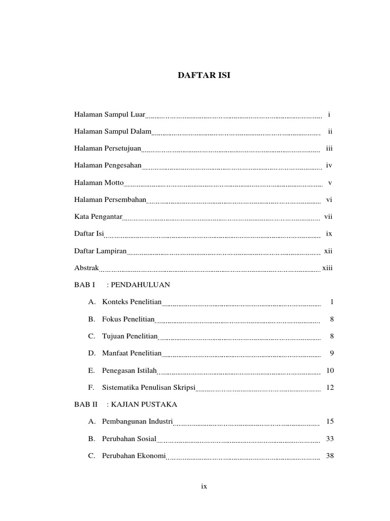 Daftar Isi | PDF