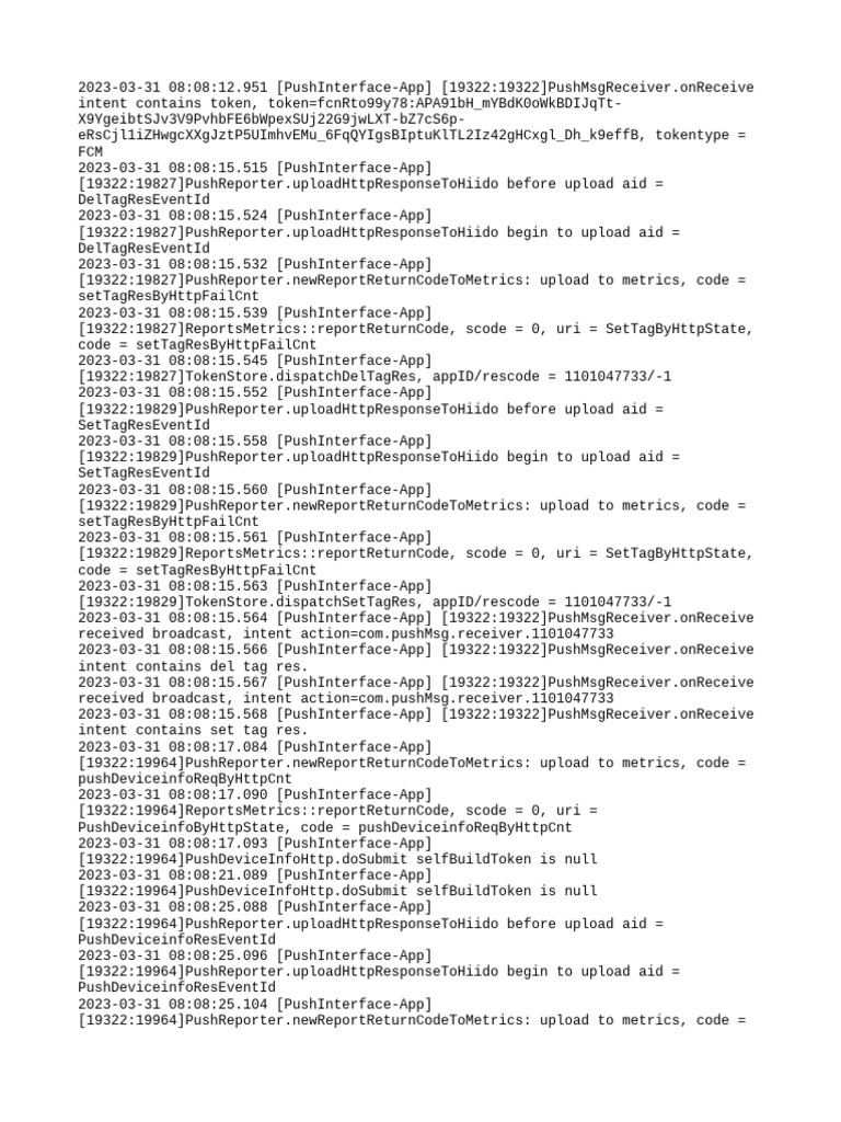 Pushsvc Log | PDF | Software Engineering | Security Technology
