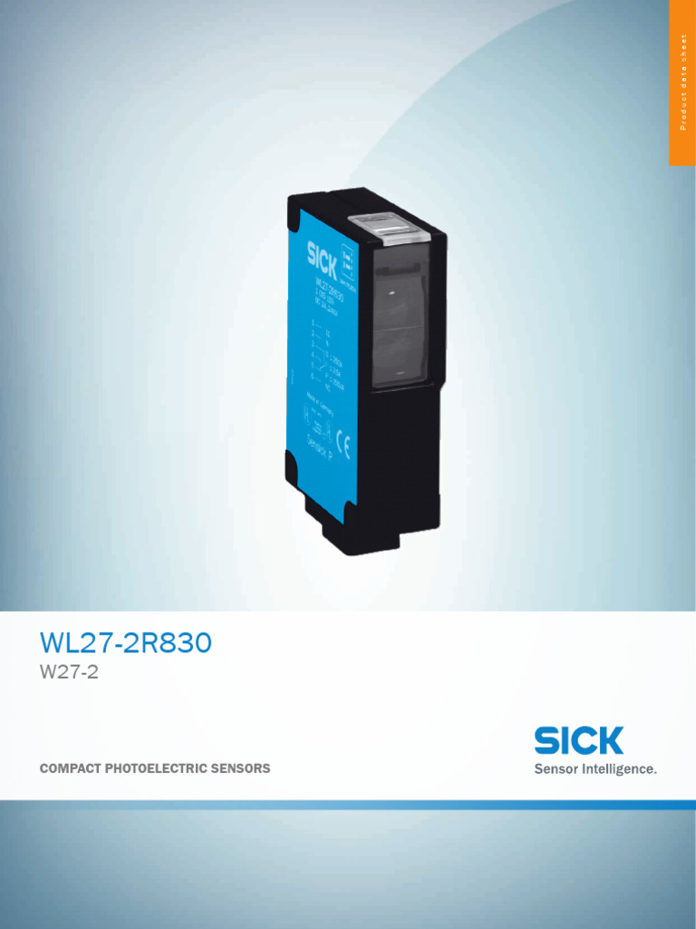 Datasheet WL27-2R830 1016072 en | PDF | Photoelectric Effect ...