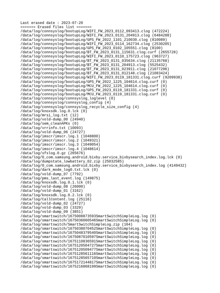 Erased Log by Sos | PDF | Computer File | System Software