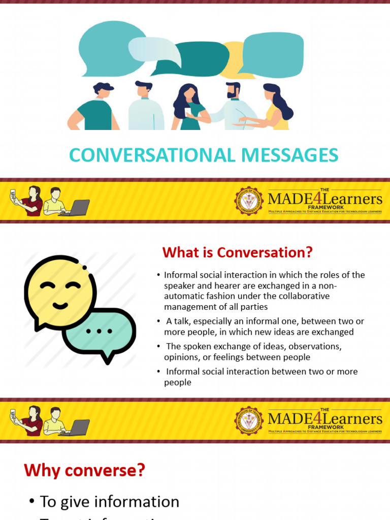 Conversational Messages | PDF | Conversation | Communication