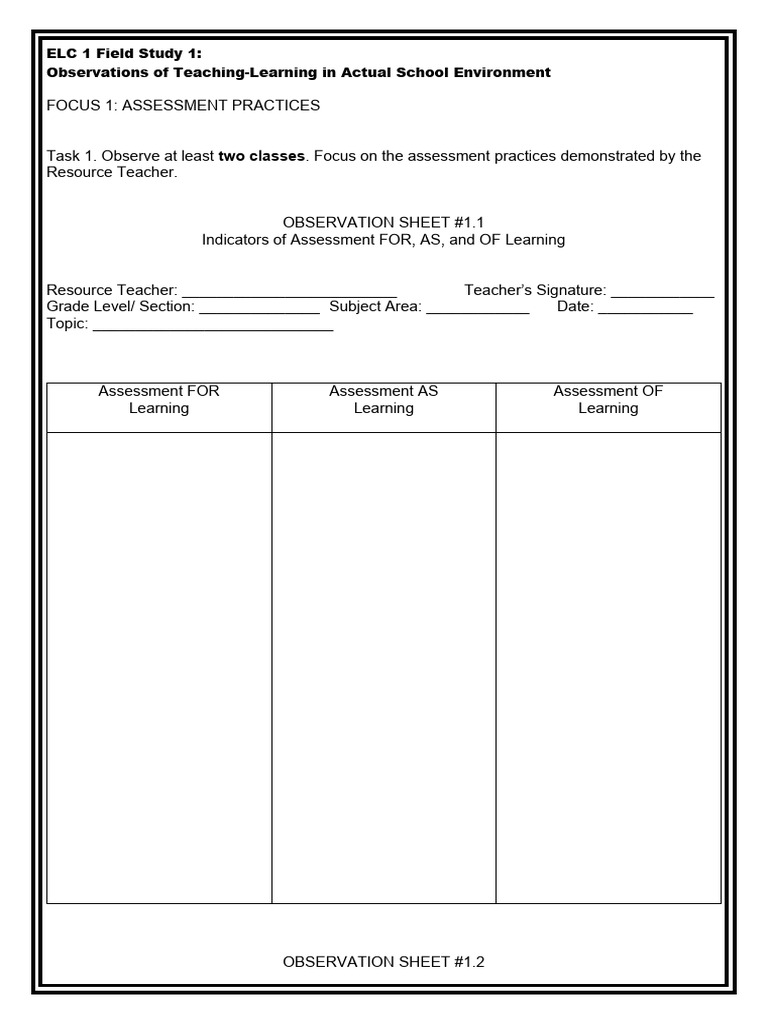 ELC 1 Week 3 Activity Sheets | PDF | Educational Assessment | Learning