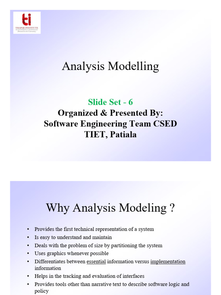 Slide Set 6 Requirement Modeling | PDF | Class (Computer Programming) | Use Case