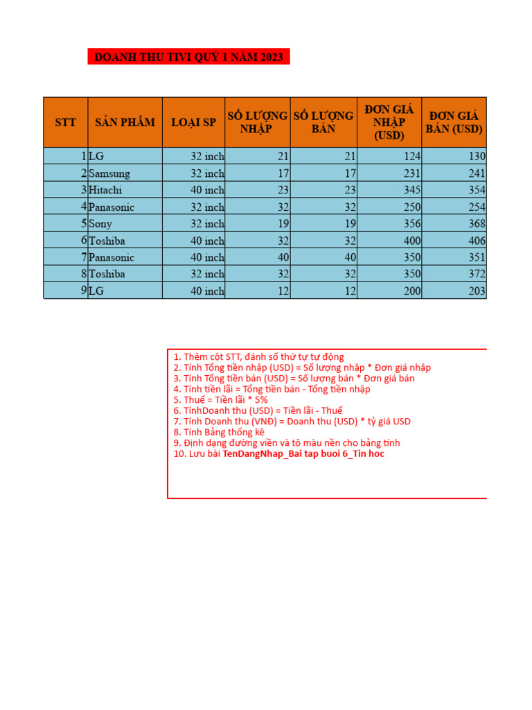 Binhtpc08822 - Bai Tap Buoi6 - Tin Hoc | PDF