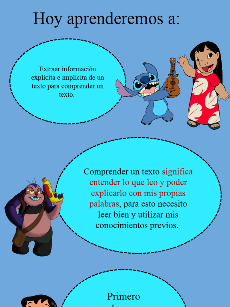 Información Explícita e Implícita para Niños | PDF | Relaciones ...