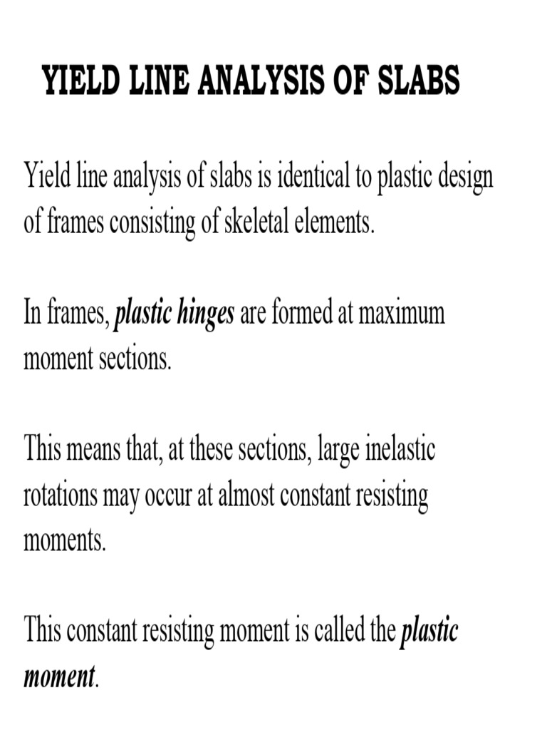 M Sc Rc 14 Yield Line Analysis 1 Pdf Strength Of Materials Yield Engineering