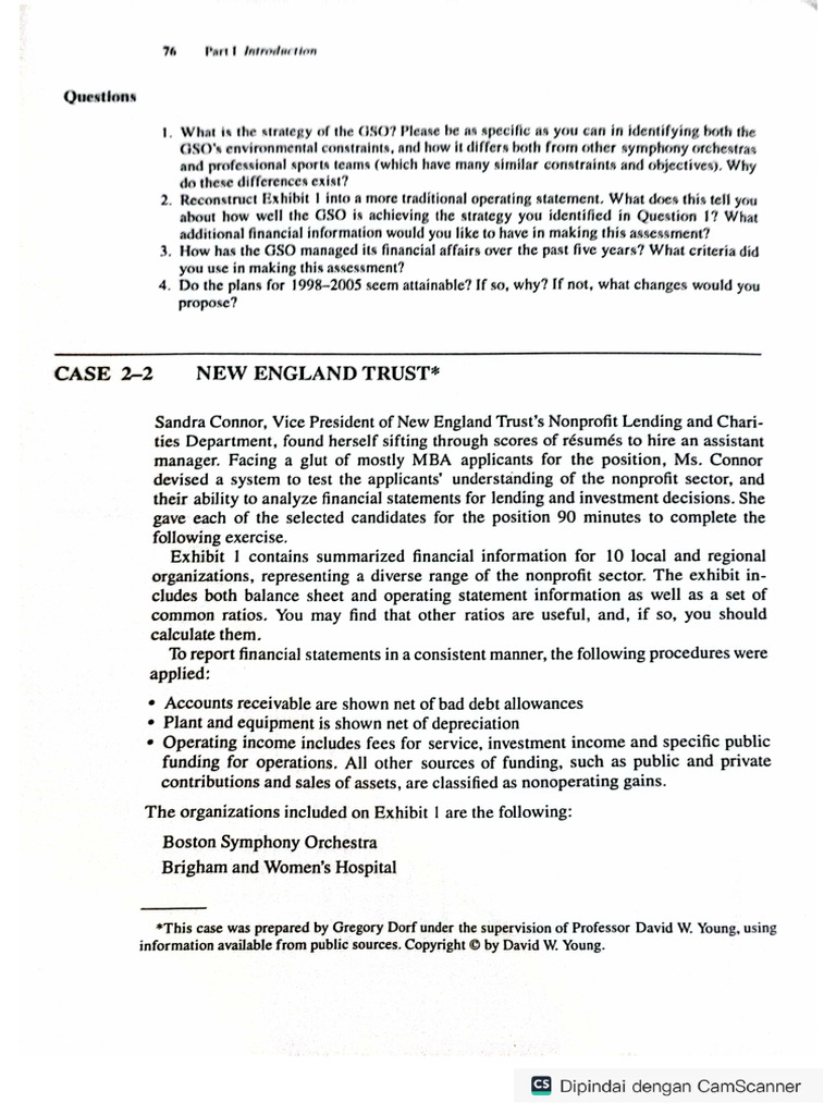 AON - Case Week 2 - New England Trust | PDF