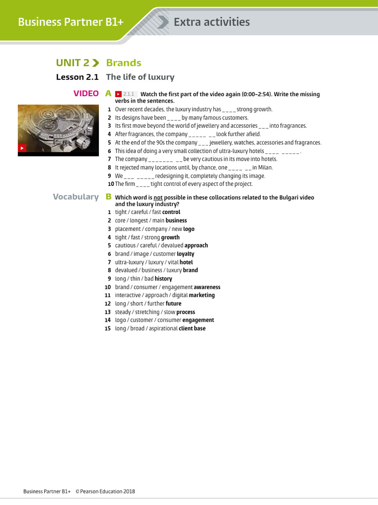 Bus Part B1P ExClassPracWS U2 | PDF | Brand | Luxury Goods