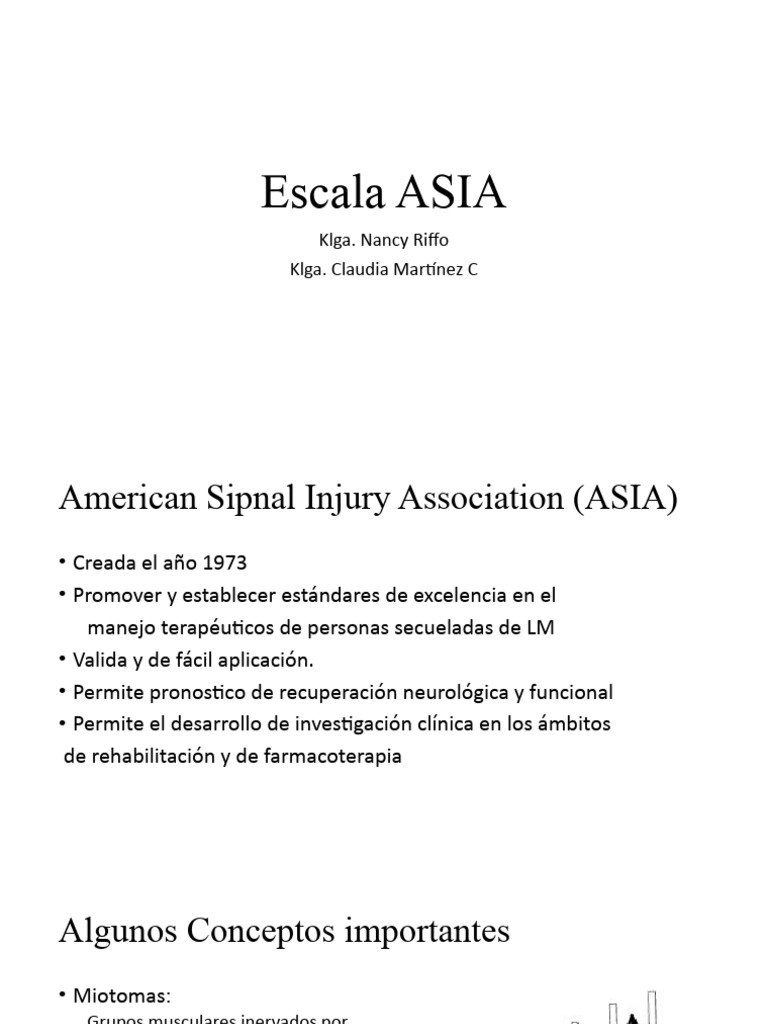 Laboratorio Escala ASIA | Descargar gratis PDF | Neurología ...