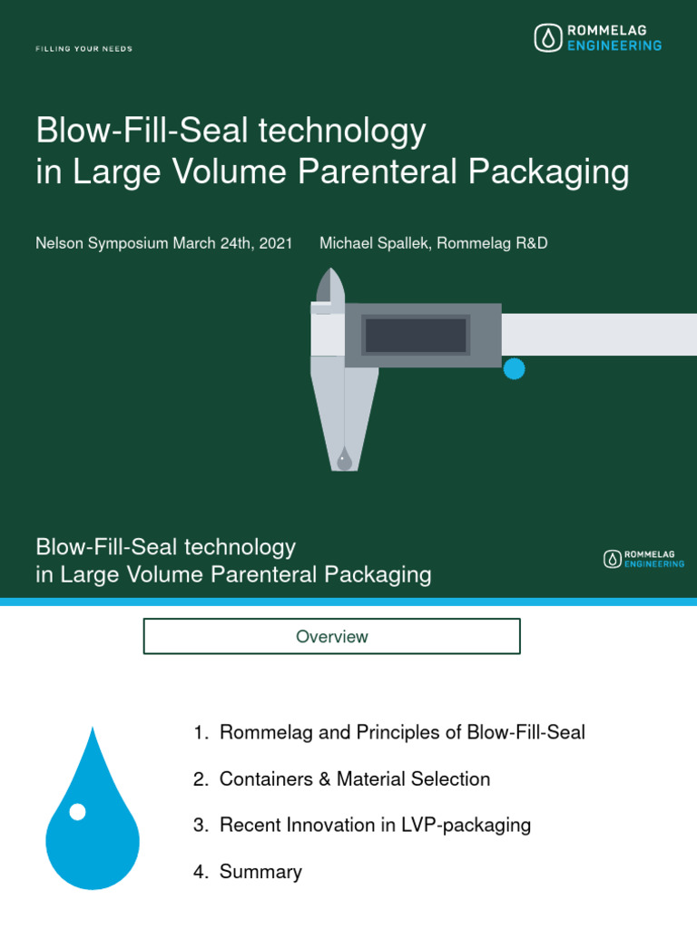 Michael Spallek Blow Fill Seal Technology in LVP Packaging | PDF ...