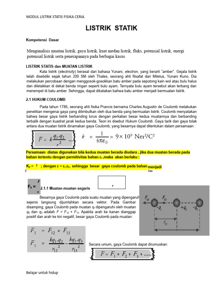 Modul Listrik Statik | PDF