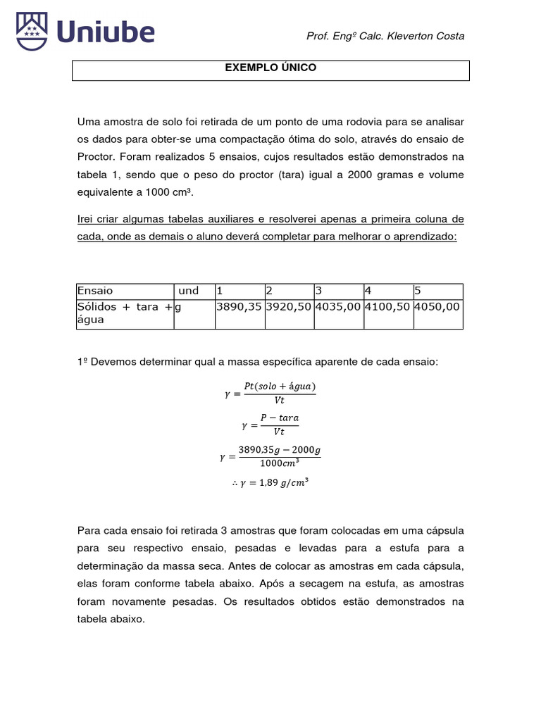 Análise de Compactação de Solo com Proctor | PDF | Ciências Físicas ...