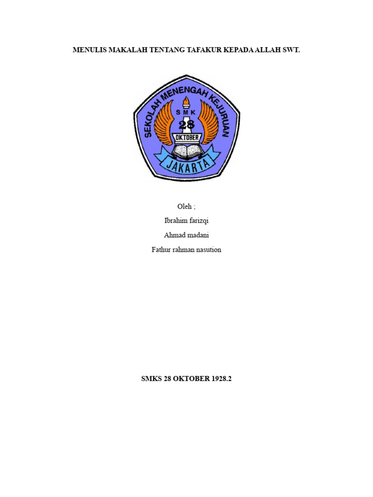 Menulis Makalah Tentang Tafakur Kepada Allah SWT | PDF Menulis Makalah Tentang Tafakur Kepada Allah SWT | PDF
