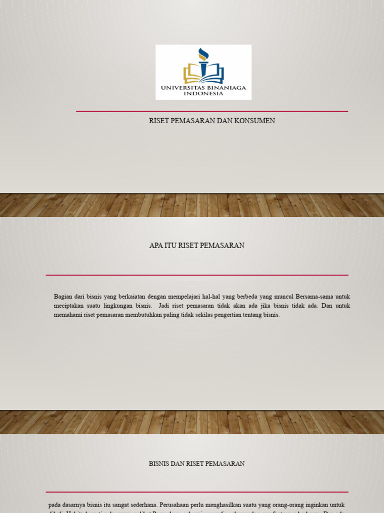 Ppt Riset Pemasaran Dan Konsumen | PDF