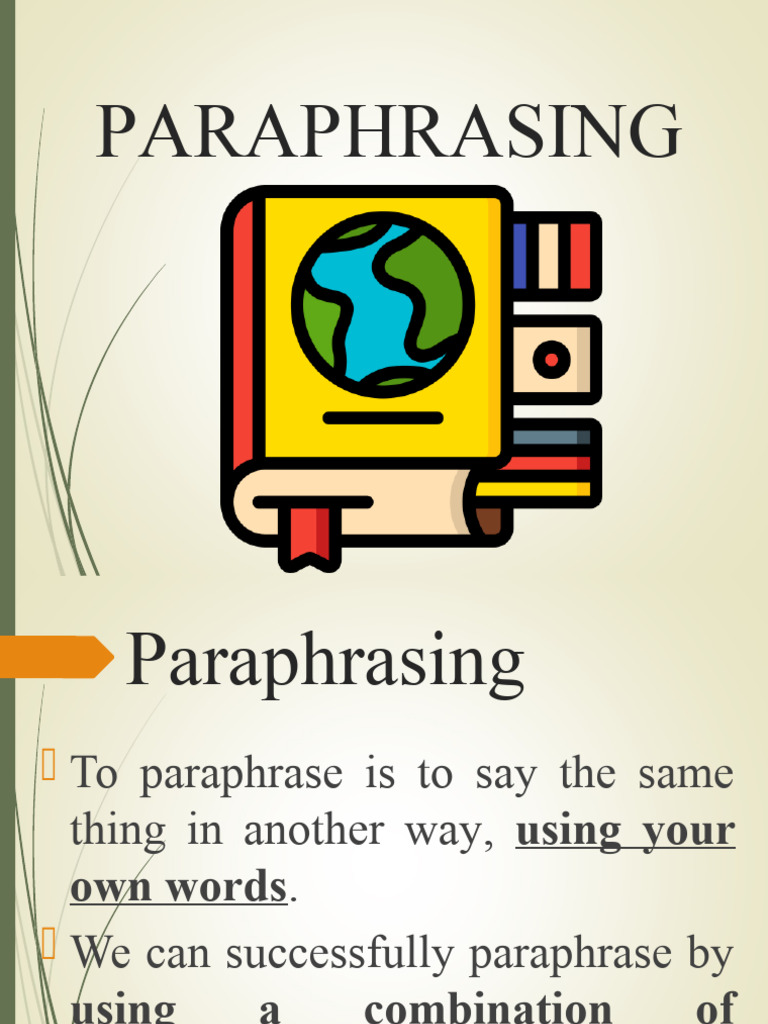 Effective Paraphrasing Techniques | PDF | Syntax | Grammar
