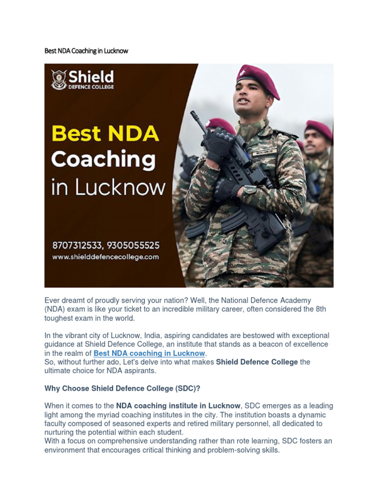 Best NDA Coaching in Lucknow | PDF | Equations | Integral