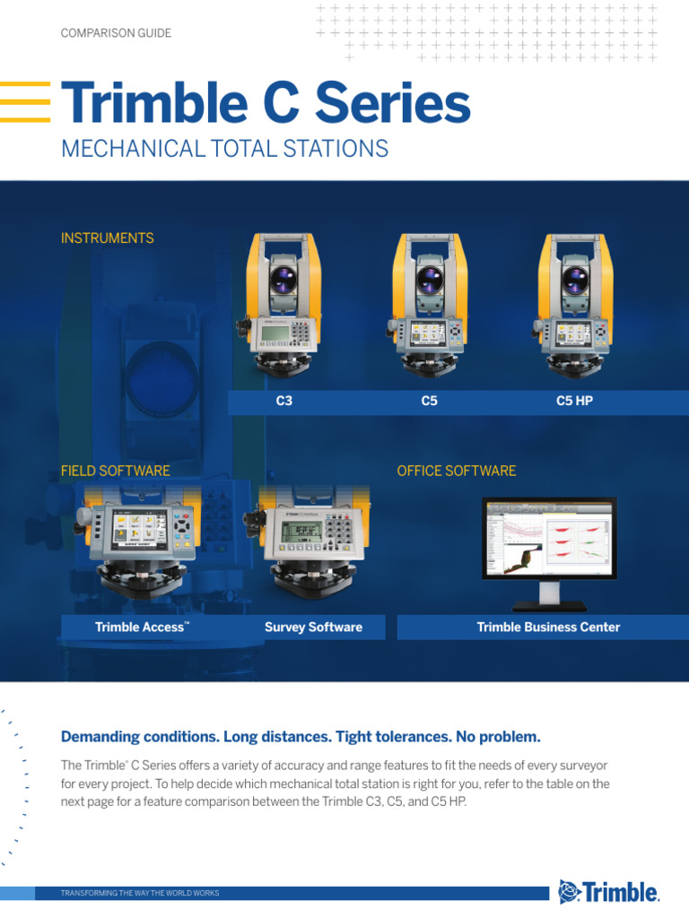 022516-501A Trimble C3 C5 C5HP ProductComparison USL 0320 LRsec | PDF | Surveying | Computer ...