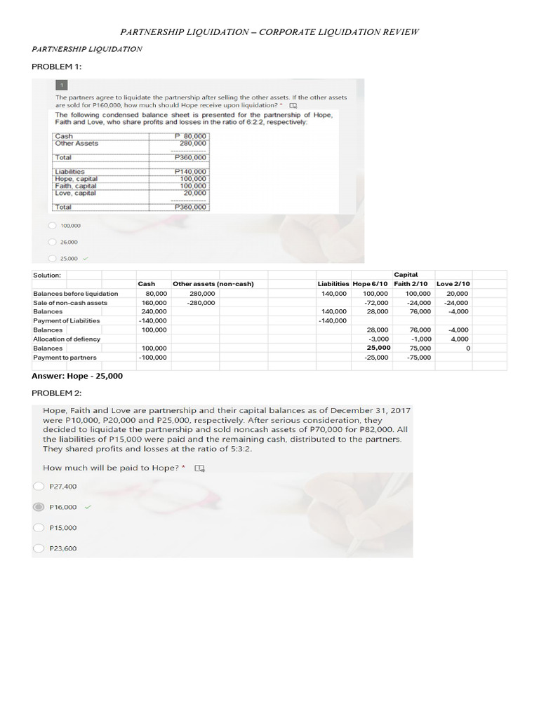 BADVAC2X Review (Partnership Liquidation-Corporate Liquidtion) | PDF | Private Law | Financial ...