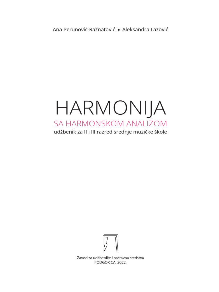 Harmonija Sa Harmonskom Analizom (Unutra - Web) 2023 | PDF