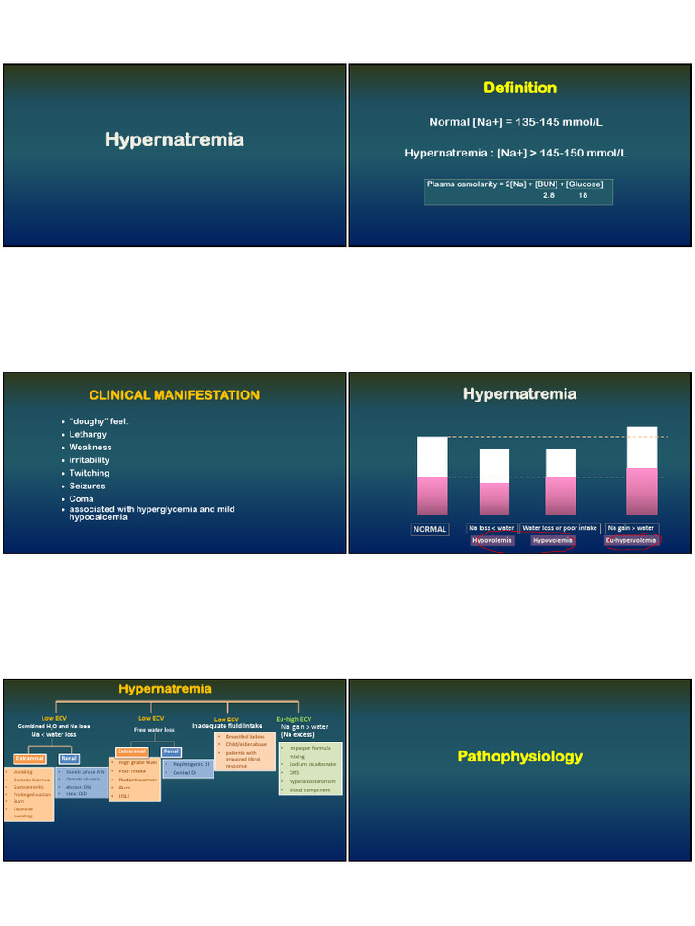Hypernatremia: Diagnosis & Treatment | PDF | Dehydration | Clinical ...