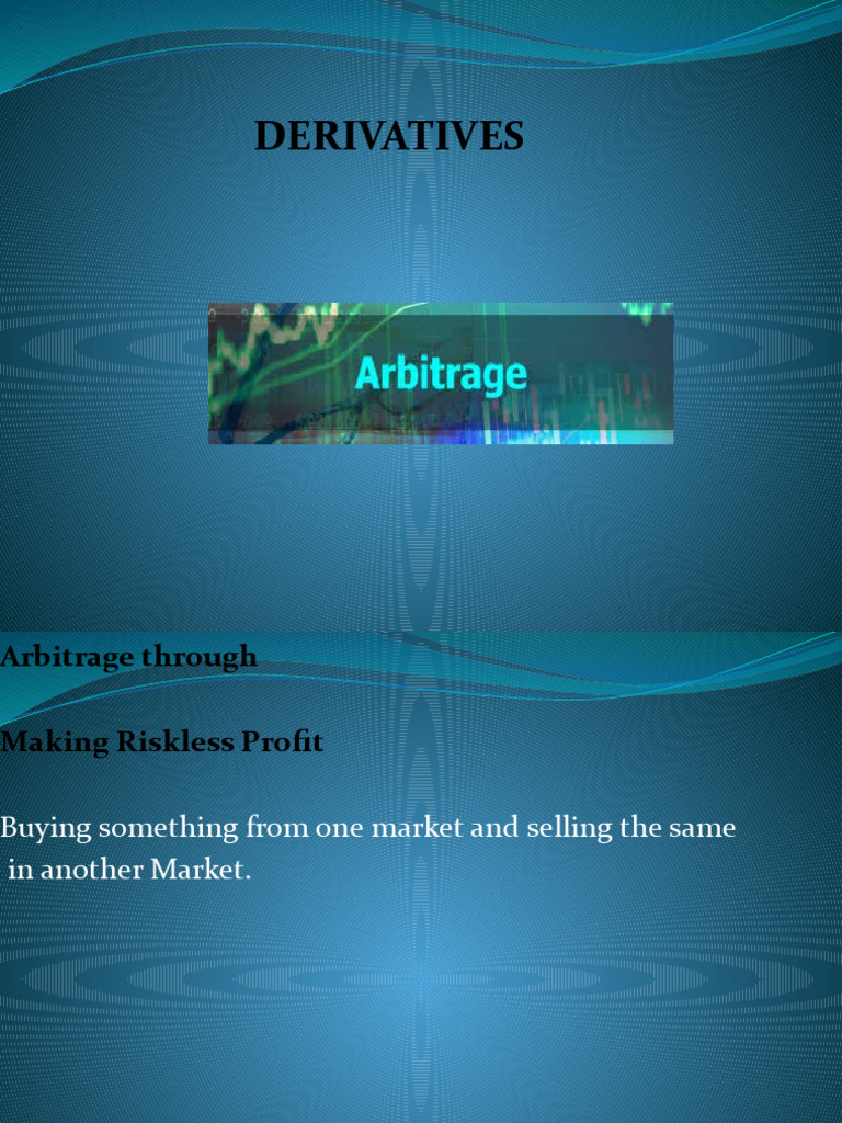 Arbitrage | PDF | Arbitrage | Futures Contract